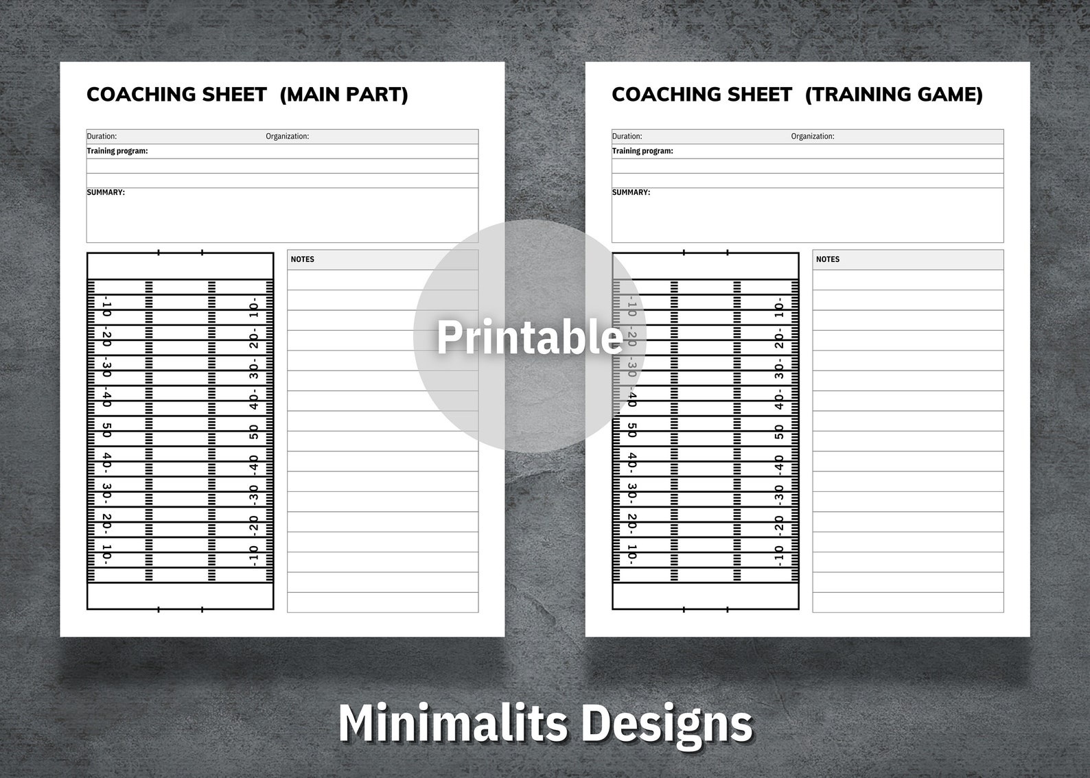 American Football Coaching Sheet, Football Practice Plan, Football Game ...