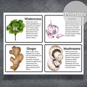 Vegetables Flash Cards, Montessori Flash Cards, Printable Cards ...