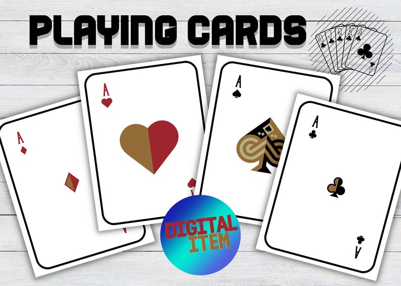 Playing Cards, Printable Playing Cards, Poker Deck, Playing Cards ...