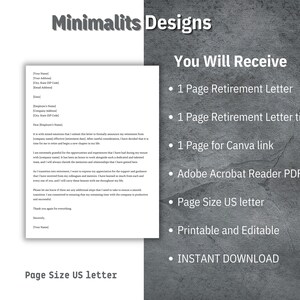 Professional Retirement Letter, Retirement Notice, Retirement ...