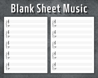 Staff Paper Music Sheet - Etsy