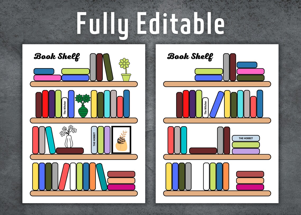 Bookshelf Reading Chart Reading Log Bookshelf Tracker Book - Etsy