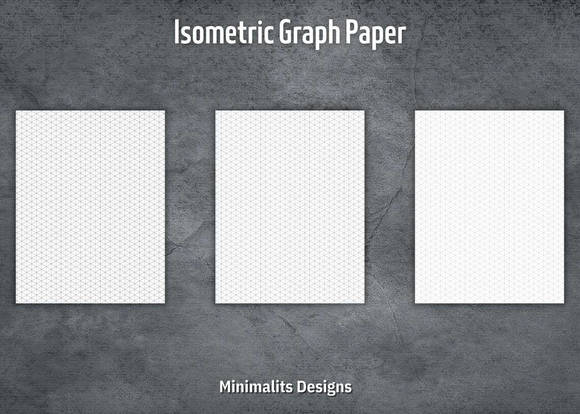 Isometric Graph Paper, Isometric Grid Paper, Printable Isometric Graph ...