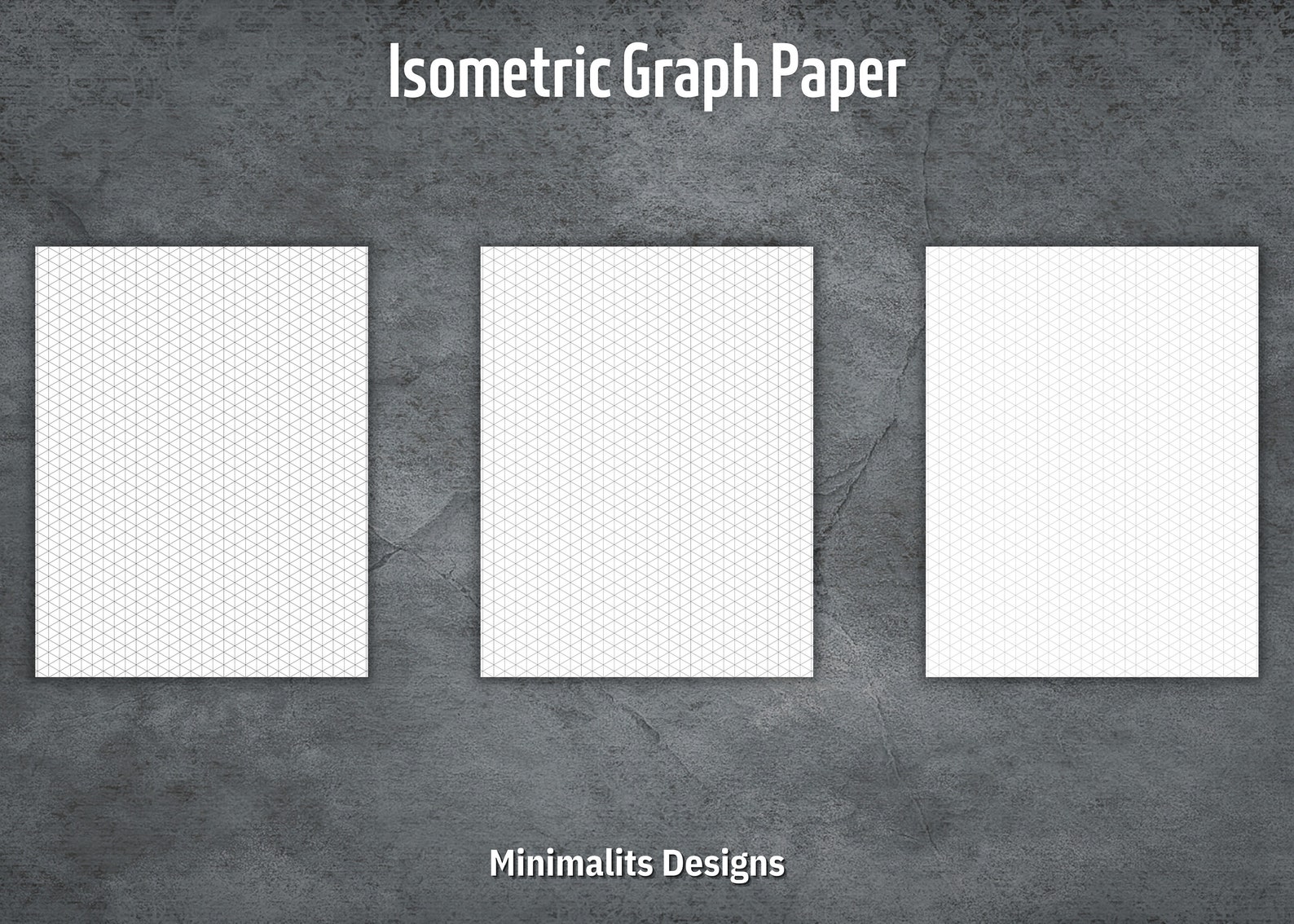 Isometric Graph Paper, Isometric Grid Paper, Printable Isometric Graph ...