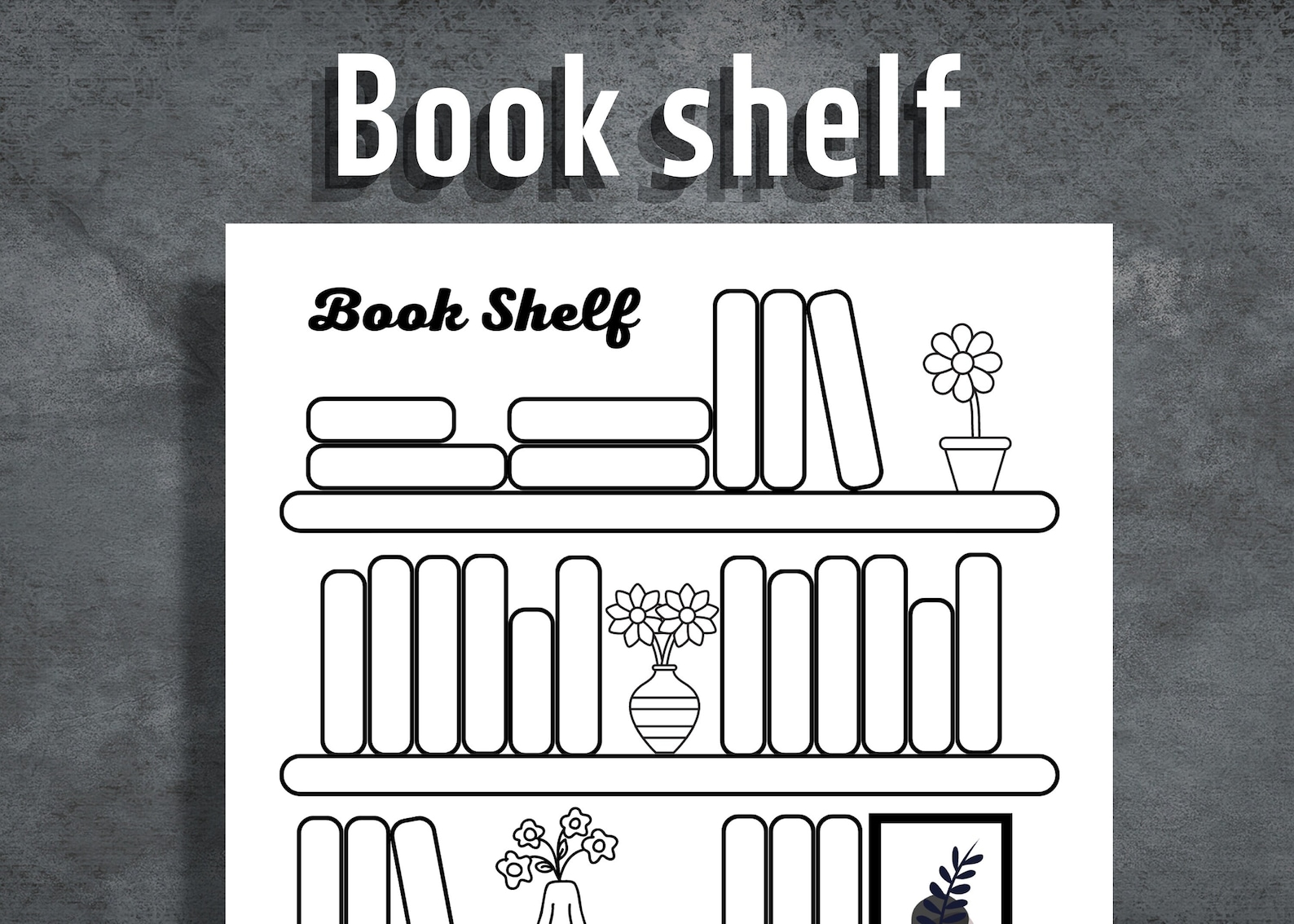 Bookshelf Reading Chart Reading Log Bookshelf Tracker Book - Etsy