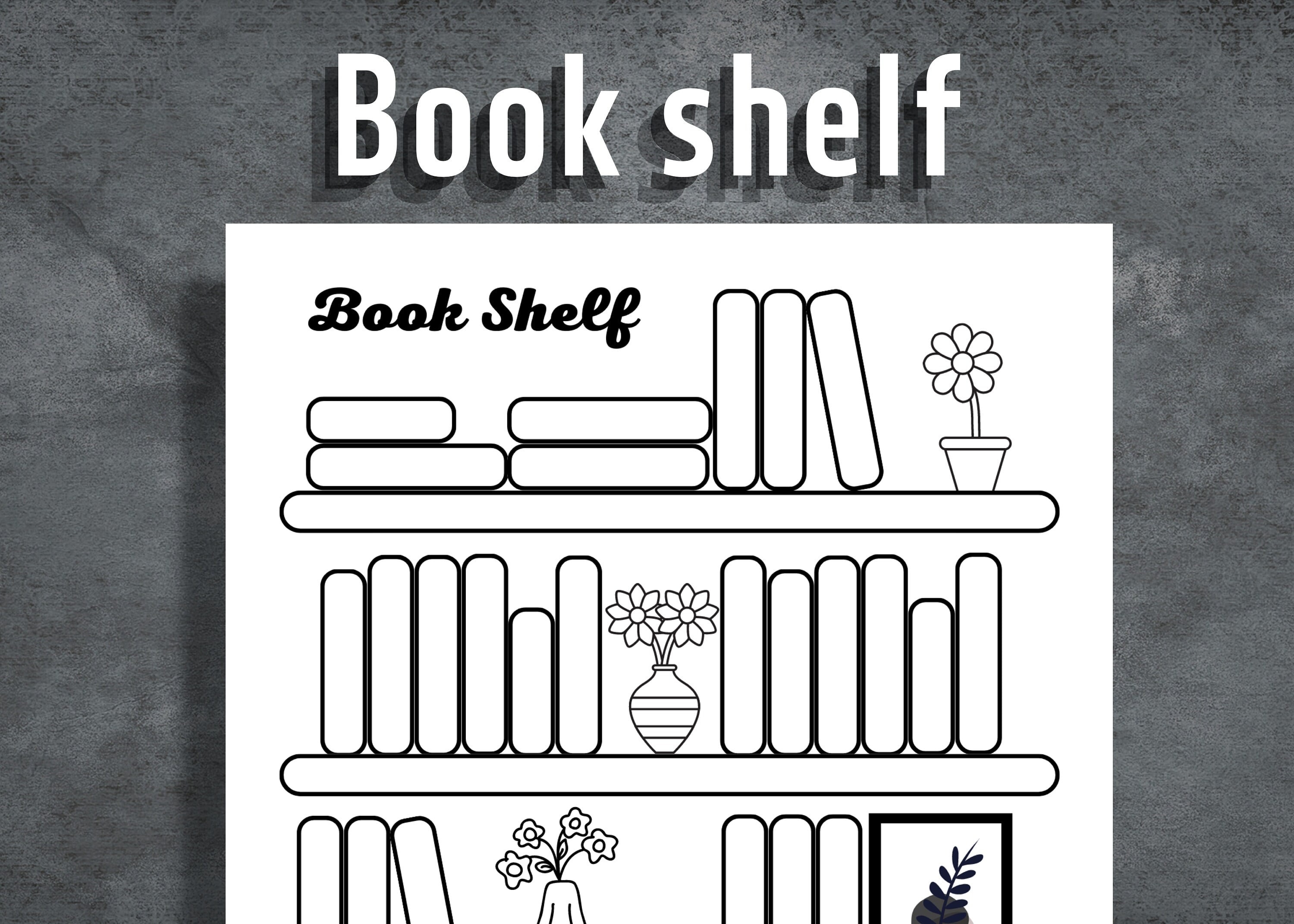 Bookshelf Reading Chart Reading Log Bookshelf Tracker Book - Etsy