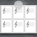 Treble Clef Flash Cards, Printable Music Note Flash Cards, Treble Clef ...