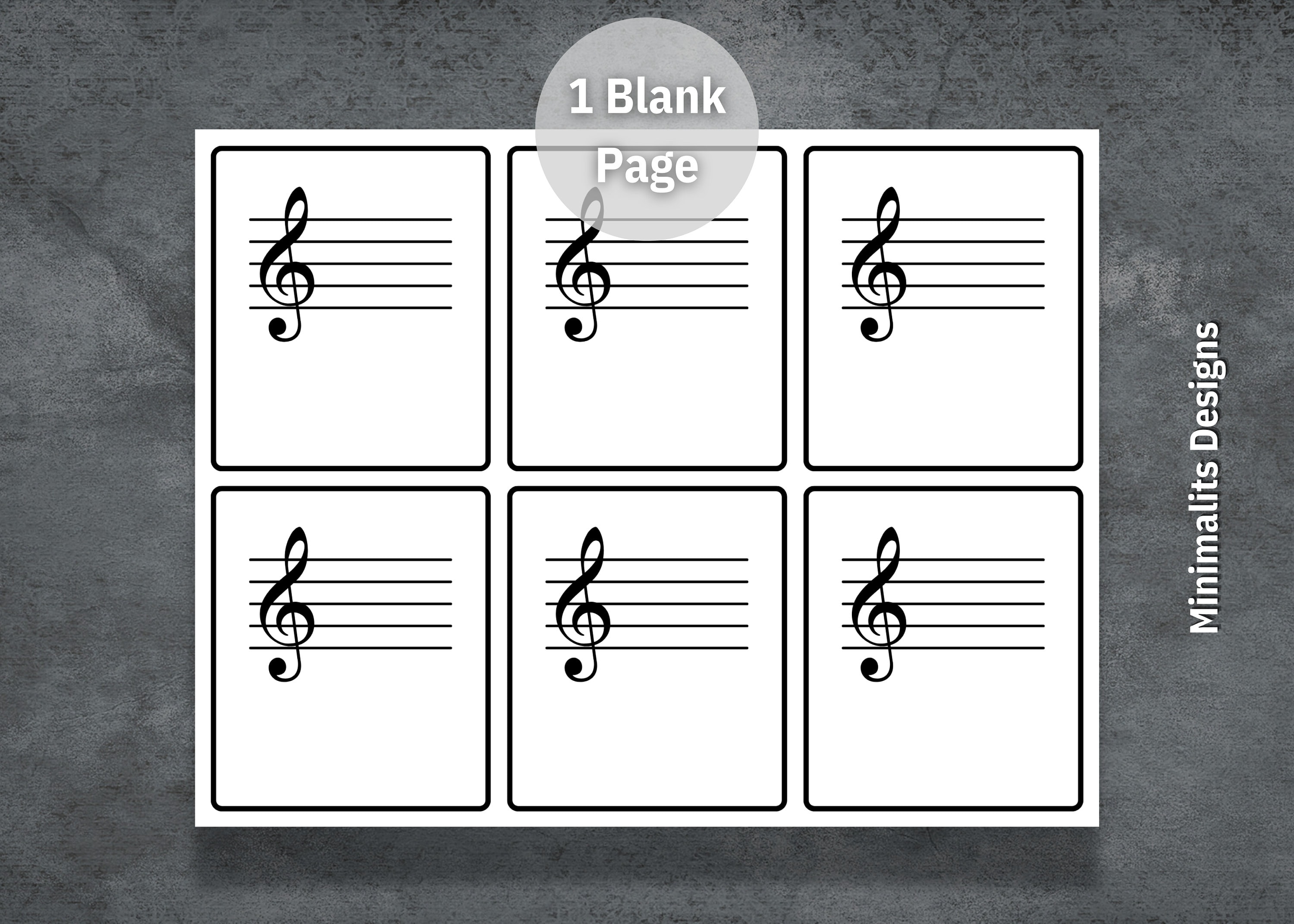 Treble Clef Flash Cards, Printable Music Note Flash Cards, Treble Clef ...