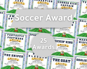 Football Award Certificates Editable Sports Award Ceremony Certificates ...