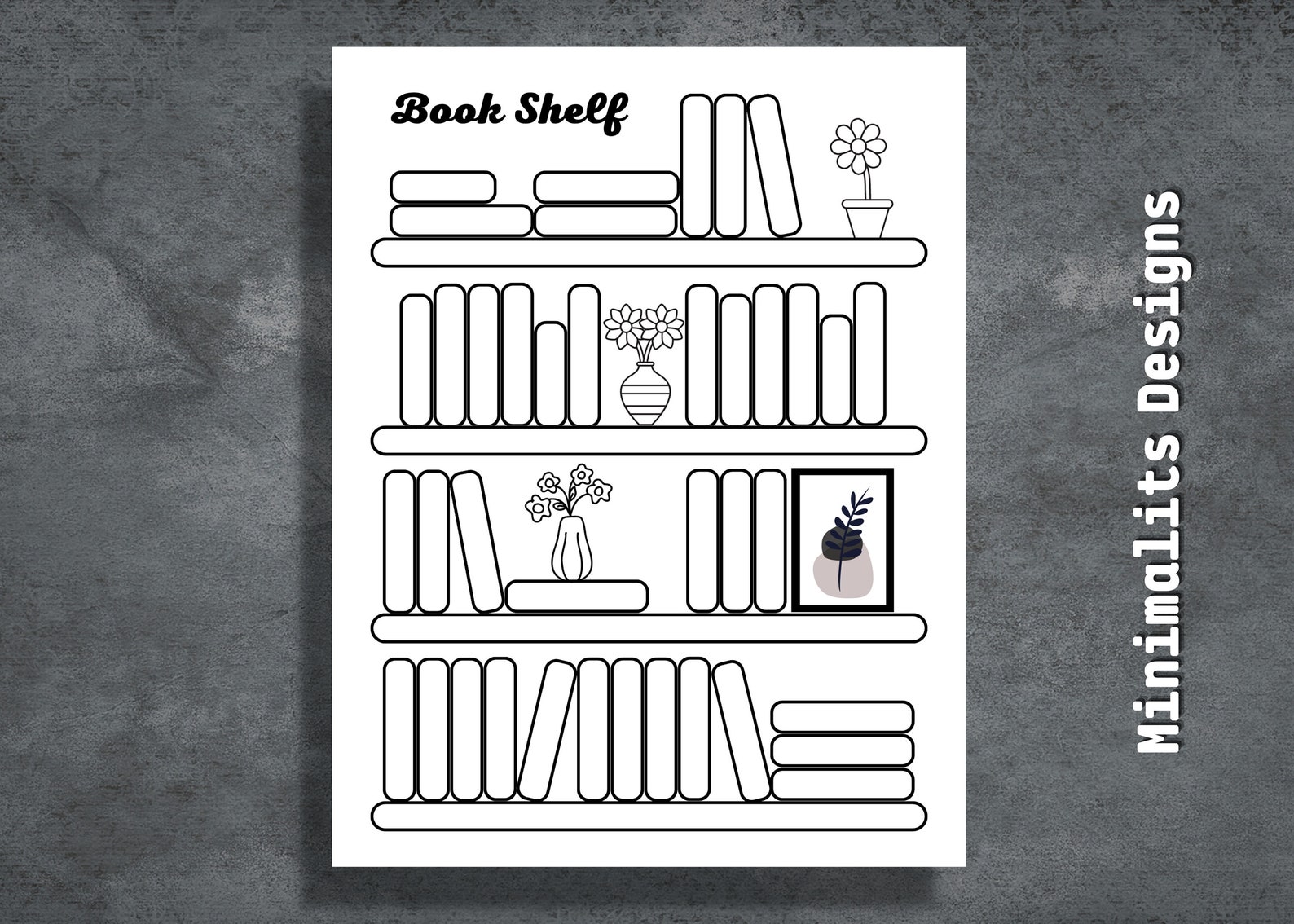Bookshelf Reading Chart Reading Log Bookshelf Tracker Book - Etsy