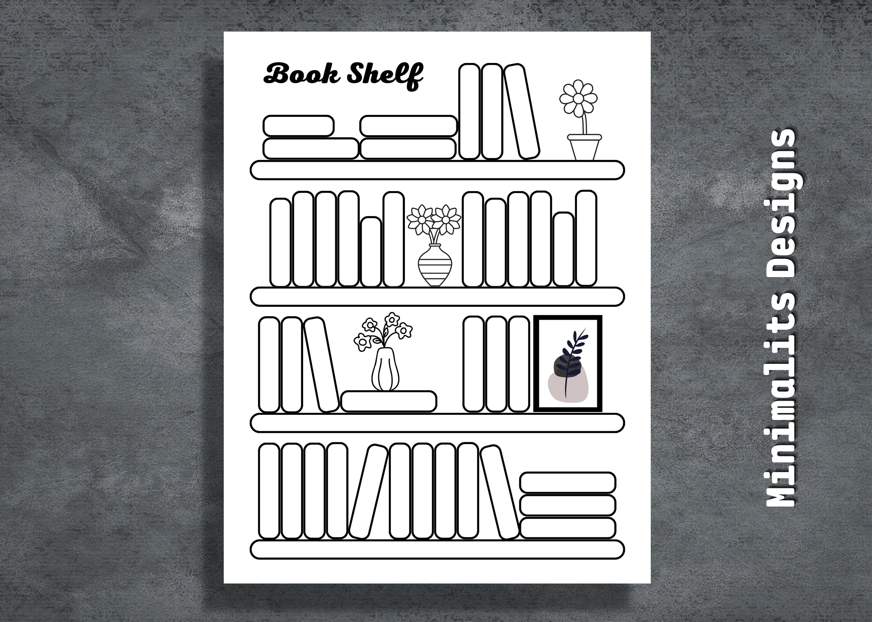 Bookshelf, Reading Chart, Reading Log, Bookshelf Tracker, Book Log ...