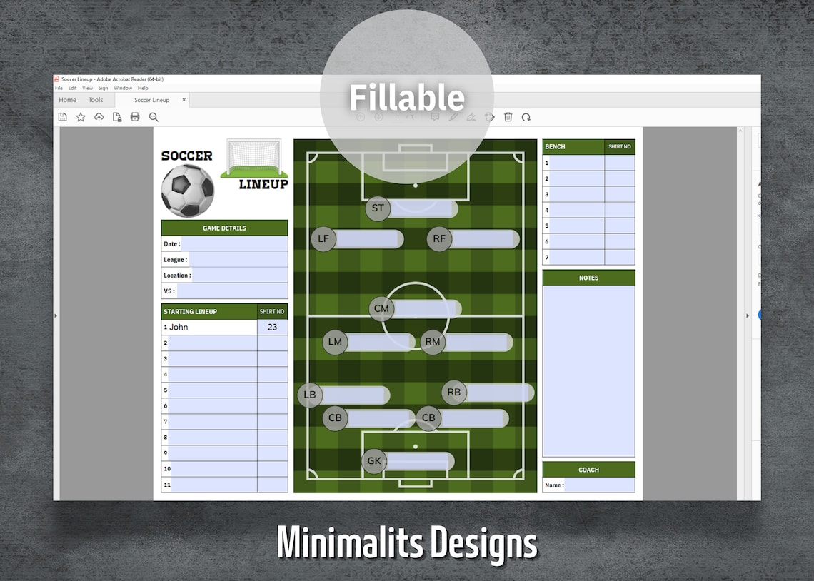 Soccer Lineup, Soccer Lineup Maker, Football Game Day Strategy ...