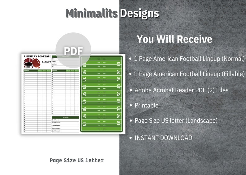 American Football Lineup, Football Lineup Maker, Football Game Day ...