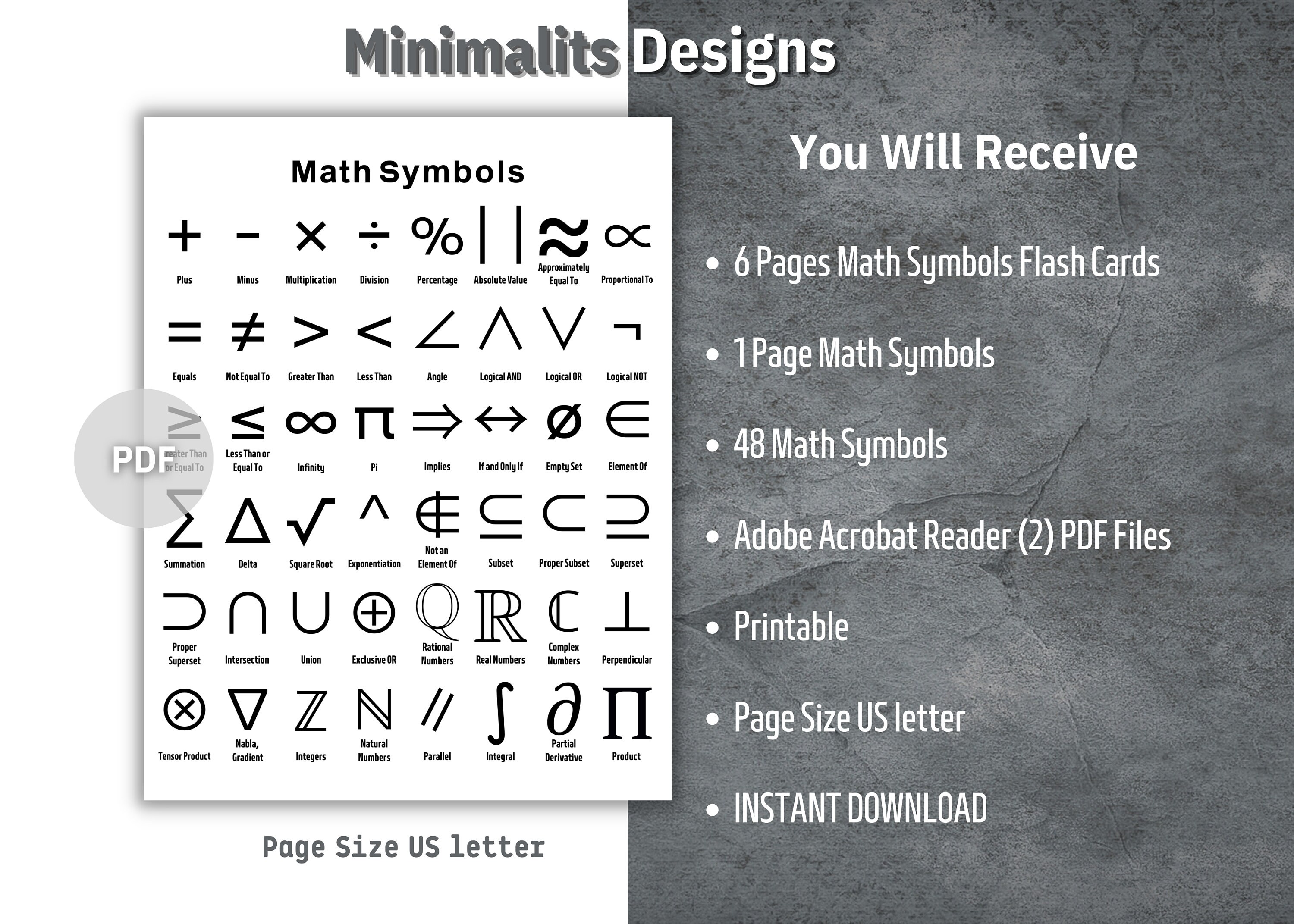 Math Symbols Flash Cards at Brenda Ferri blog