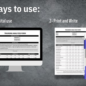 Training Analysis Form, Printable Training Needs Assessment Form, HR ...