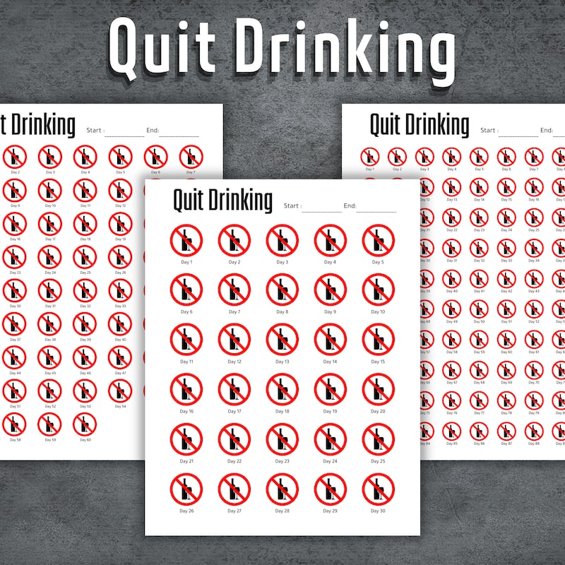 Alcohol Free Calendar - Etsy