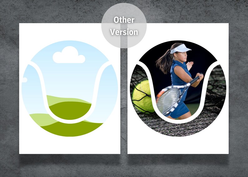 Tennis Photo Collage, Editable Canva Template, Tennis Canva Frame ...