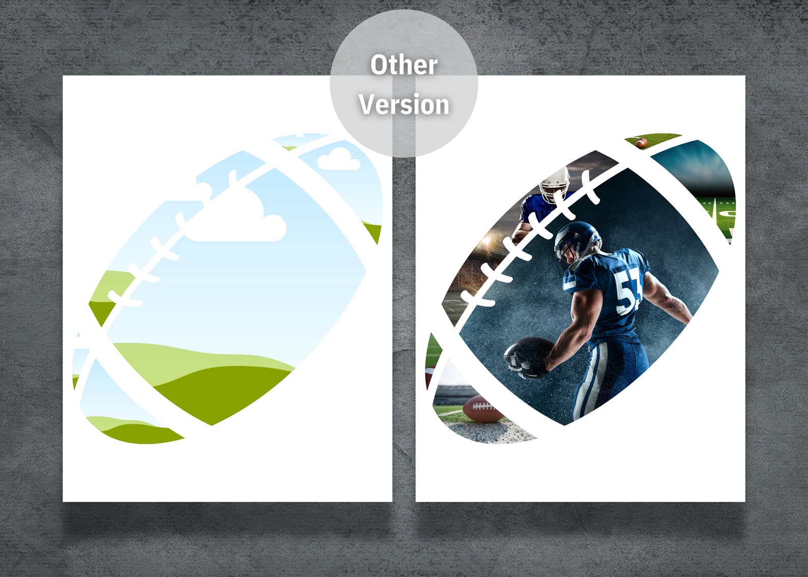 Football Photo Collage, Editable Canva Template, American Football ...