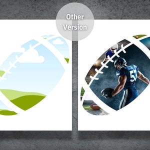 Football Photo Collage, Editable Canva Template, American Football ...