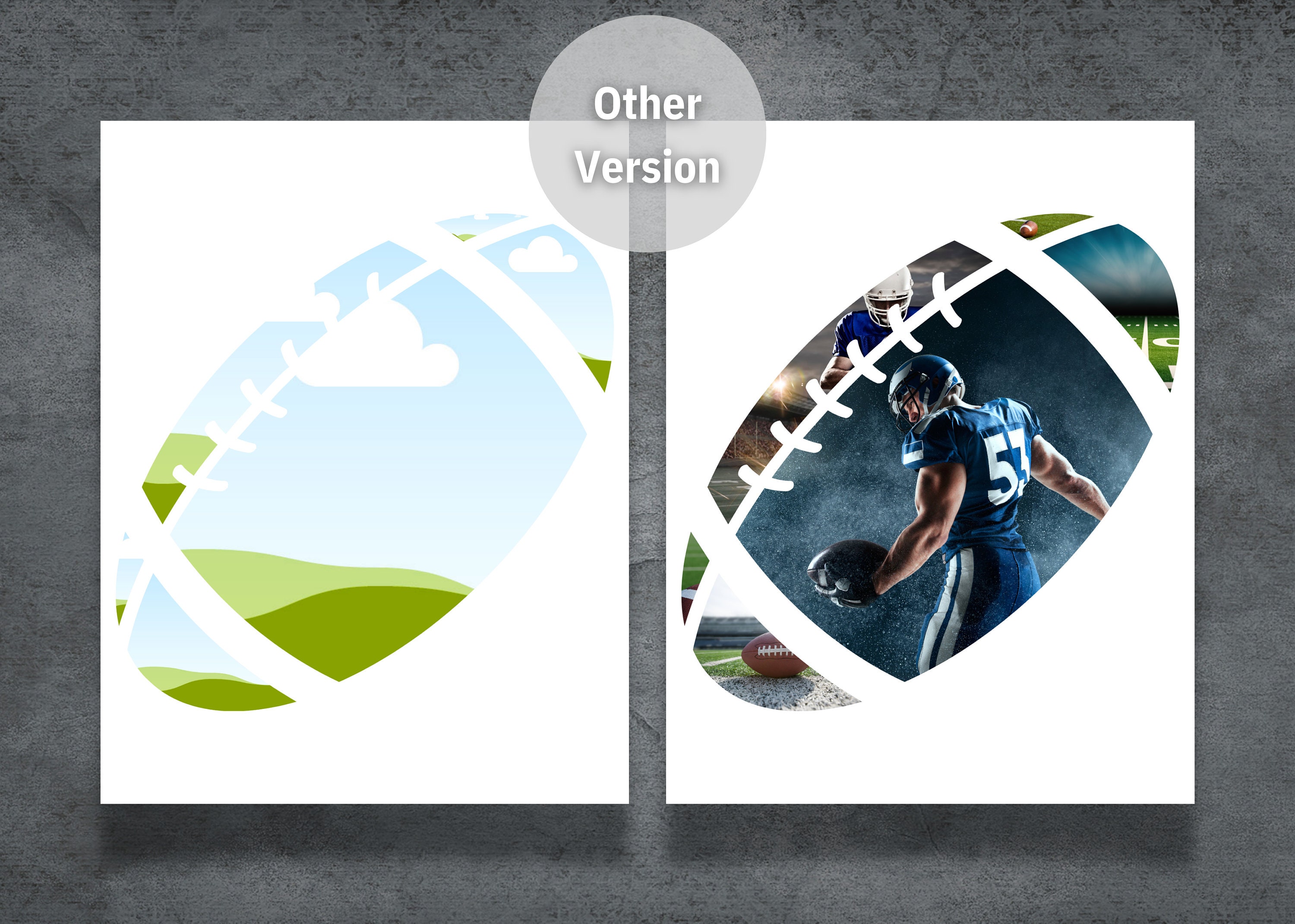 Football Photo Collage, Editable Canva Template, American Football ...
