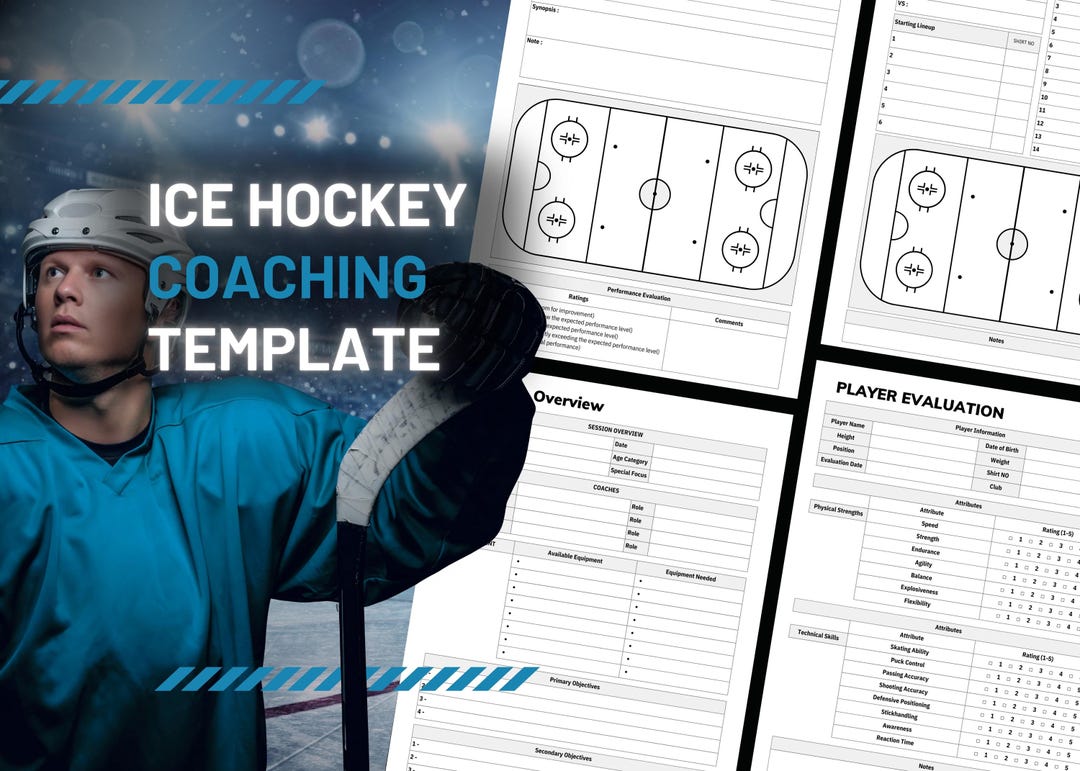 Ice Hockey Coaching Template, Ice Hockey Practice Plan, Ice Hockey Game ...