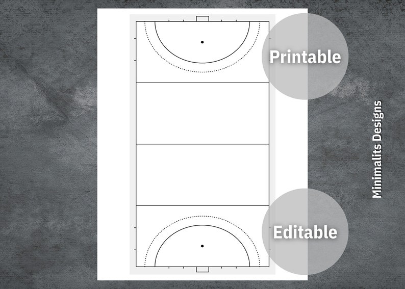 Hockey Playbook Template, Printable Blank Hockey Diagrams, Canva ...