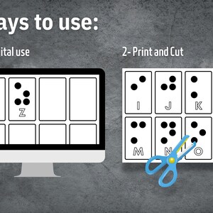 Braille Alphabet Flashcards, Preschool Flashcards, Printable Montessori ...