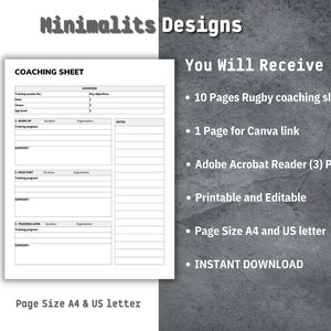 Rugby Coaching Sheet, Rugby Practice Plan, Rugby Game Day Strategy ...
