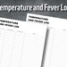 Temperature and Fever Log, Fever Tracker, Fever Chart, Temperature Log ...