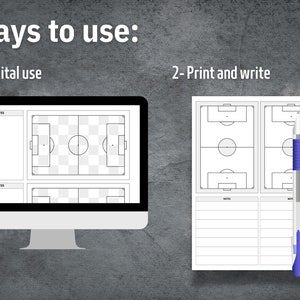 Football Playbook Template, Printable Blank Soccer Diagrams, Canva ...