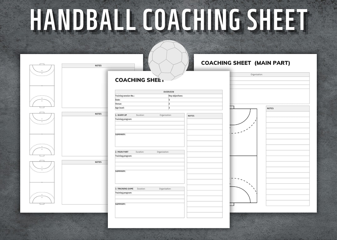 Handball Coaching Sheet, Handball Practice Plan, Handball Game Day ...
