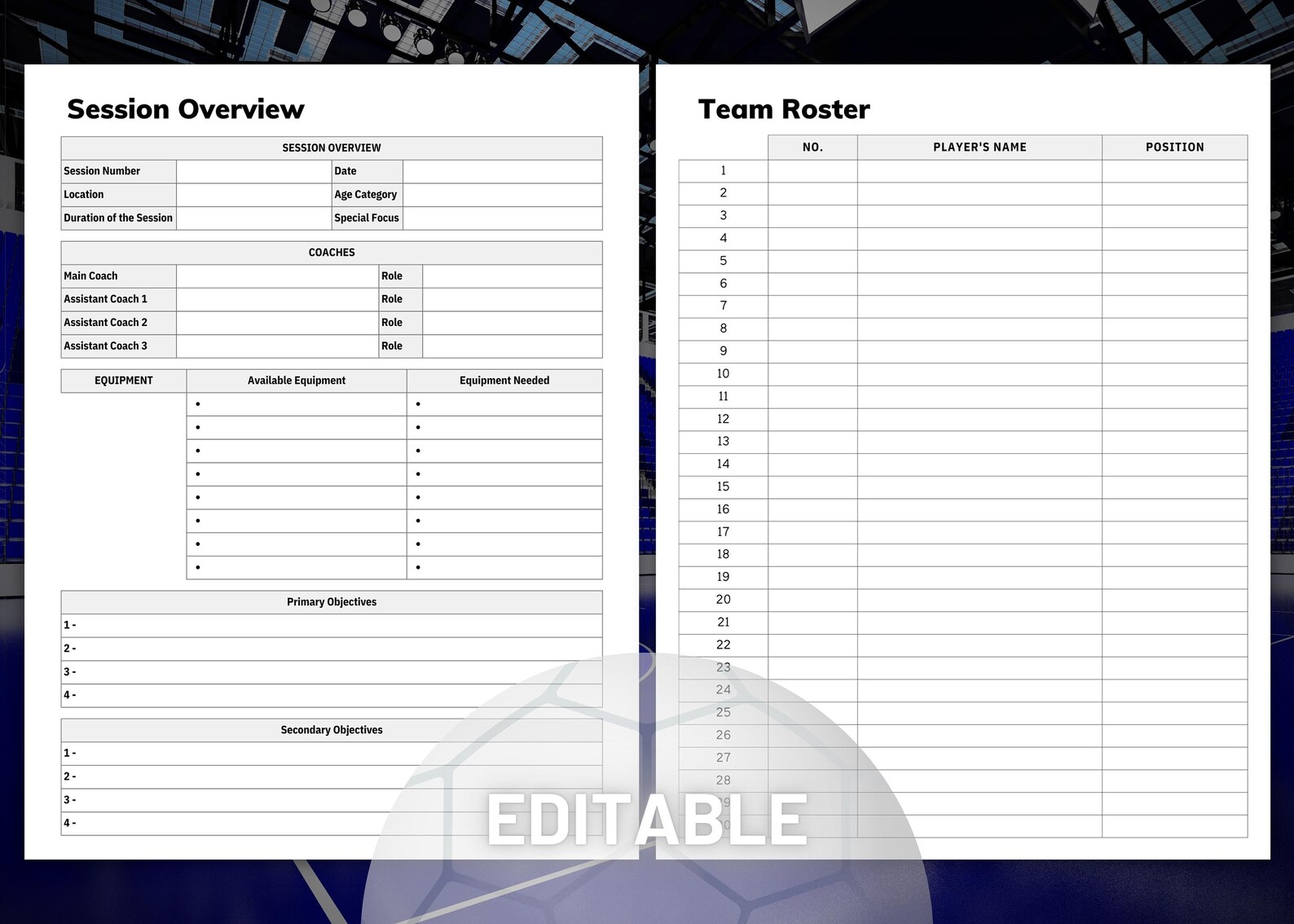 Handball Coaching Template, Handball Practice Plan, Handball Game Day ...