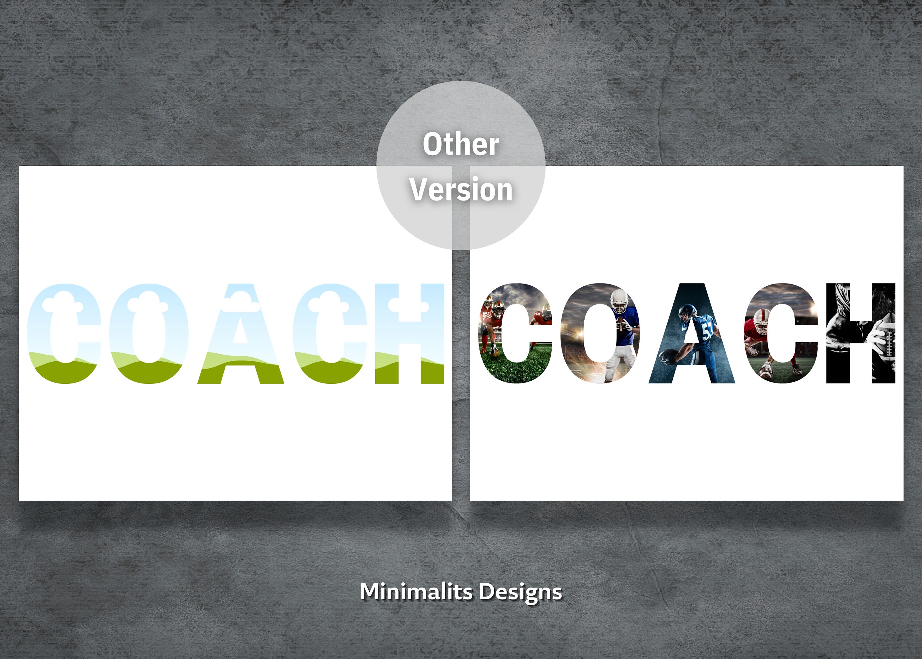 Coach Photo Collage, Editable Canva Template, Coach Canva Frame, Sport ...