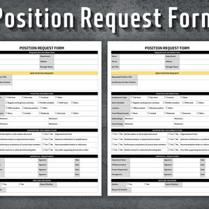Position Request Form, Printable Job Request Form, HR Templates, Human ...