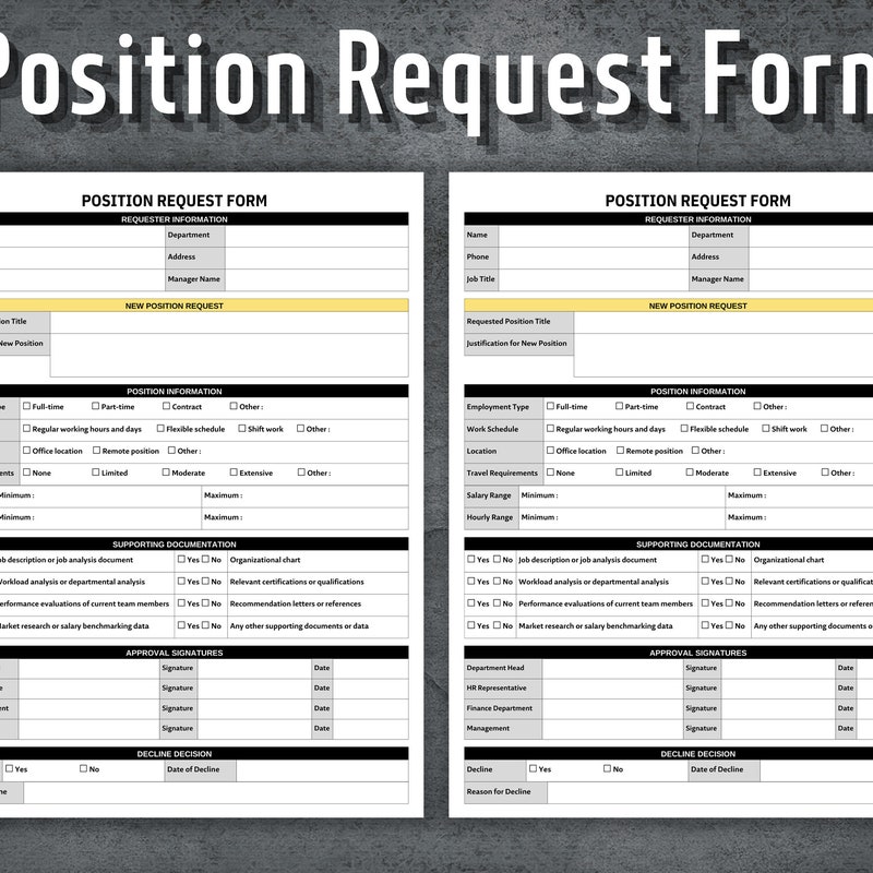 Job Requisition Template - Etsy