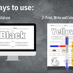 Colors Worksheet, Printable Colors Tracing Worksheets, Homeschool ...