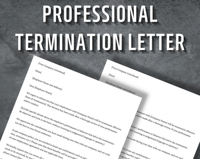 Termination Letter Template, Termination Letter, Termination Template ...