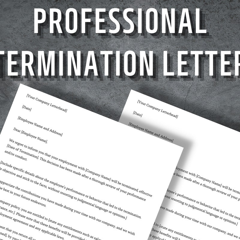 Termination Letter Template - Etsy