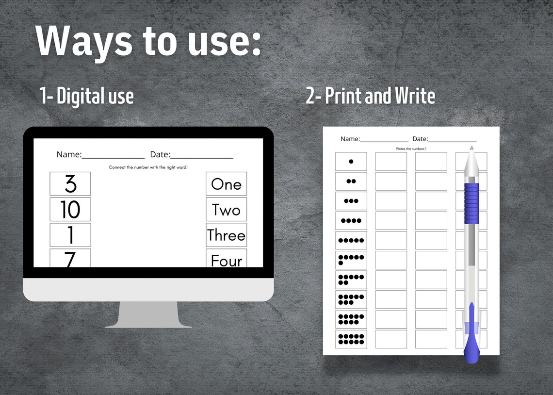 Numbers Tracing Worksheets, Numbers Worksheets From 1 to 10, Printable ...