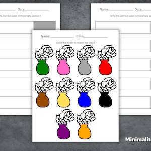 Colors Worksheet, Color Matching Activity, Printable Kids Worksheets ...