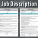 Job Description Template, Editable Job Description, Human Resources ...