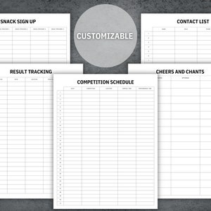 Cheer Coach Planner, Printable Cheer Planner, Cheerleading Squad, Team ...