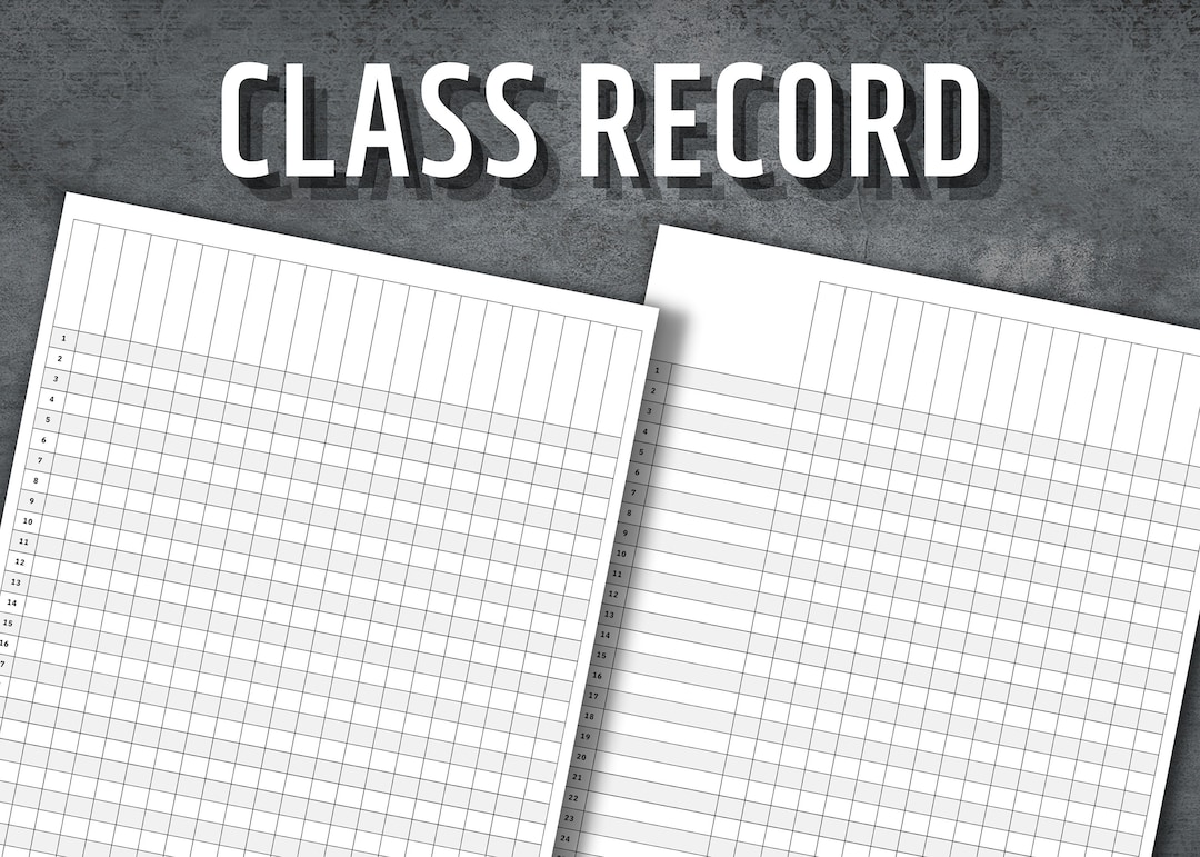 Class Record, Class Grade Book, Grade Book, Grade Tracker, Teacher ...