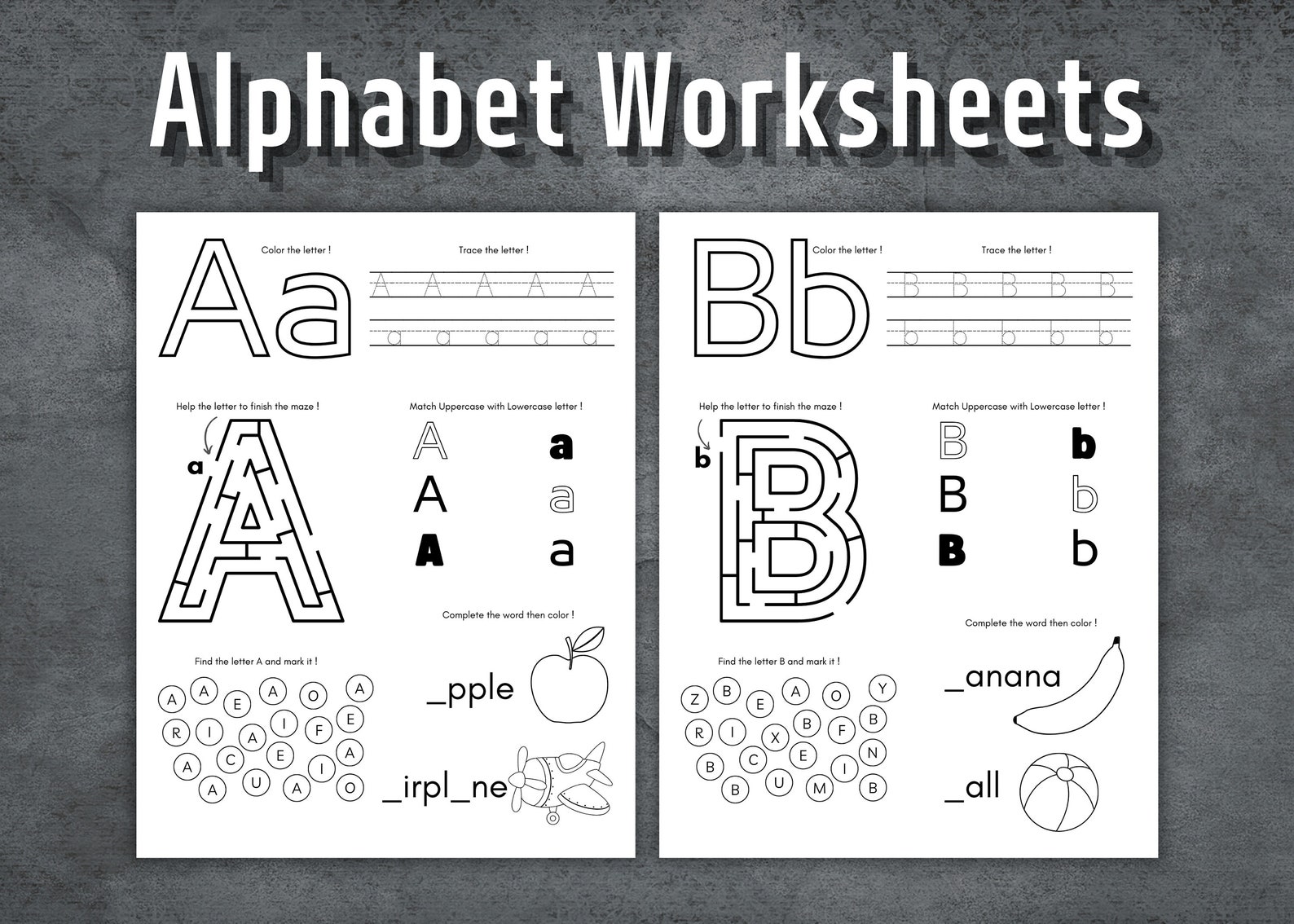 Alphabet Worksheet, Alphabet Coloring Pages, Printable Alphabet ...