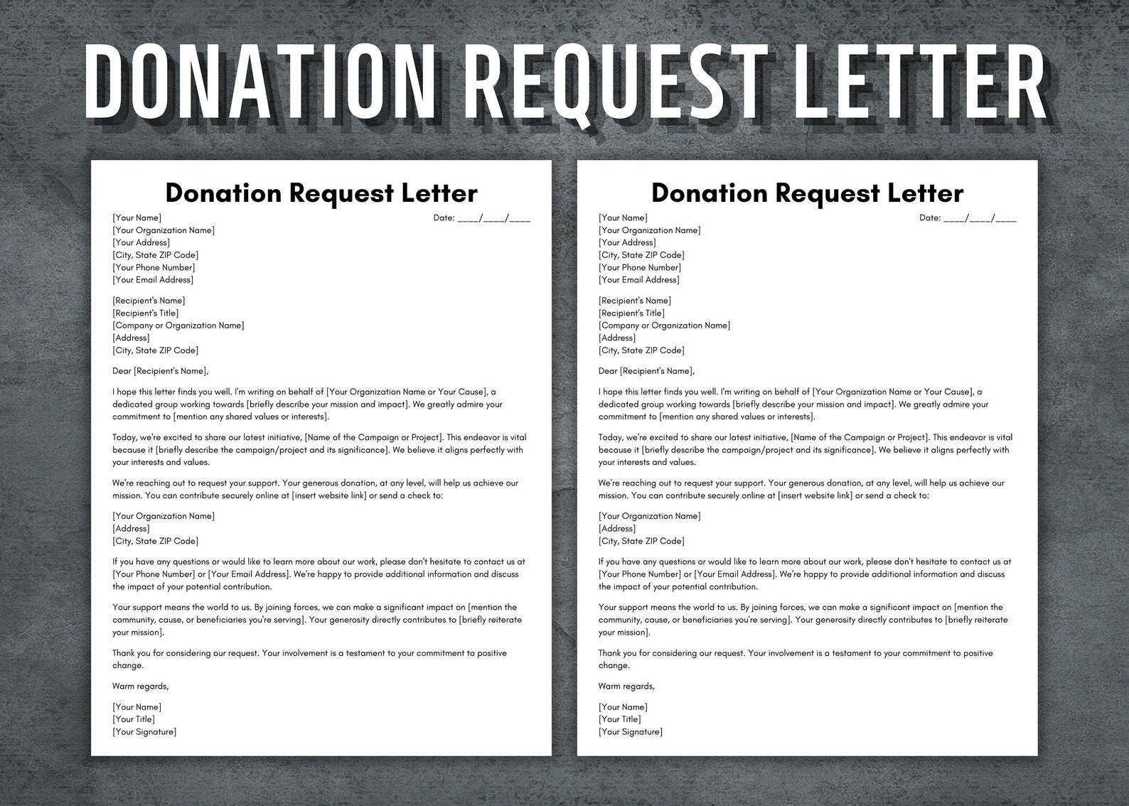Donation Request Letter, Printable Donation Letter Template ...