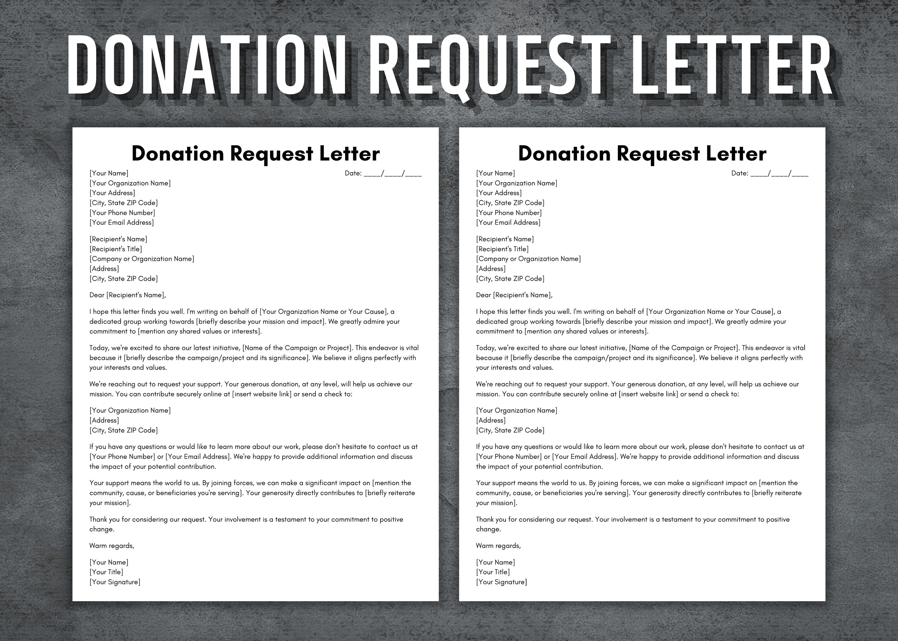 Donation Request Letter, Printable Donation Letter Template ...