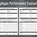 Employee Performance Evaluation, Printable Performance Review, Human ...