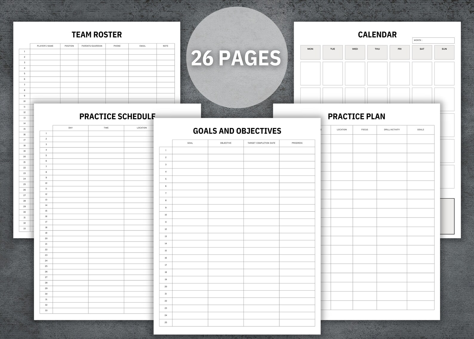 Cheer Coach Planner, Printable Cheer Planner, Cheerleading Squad, Team ...