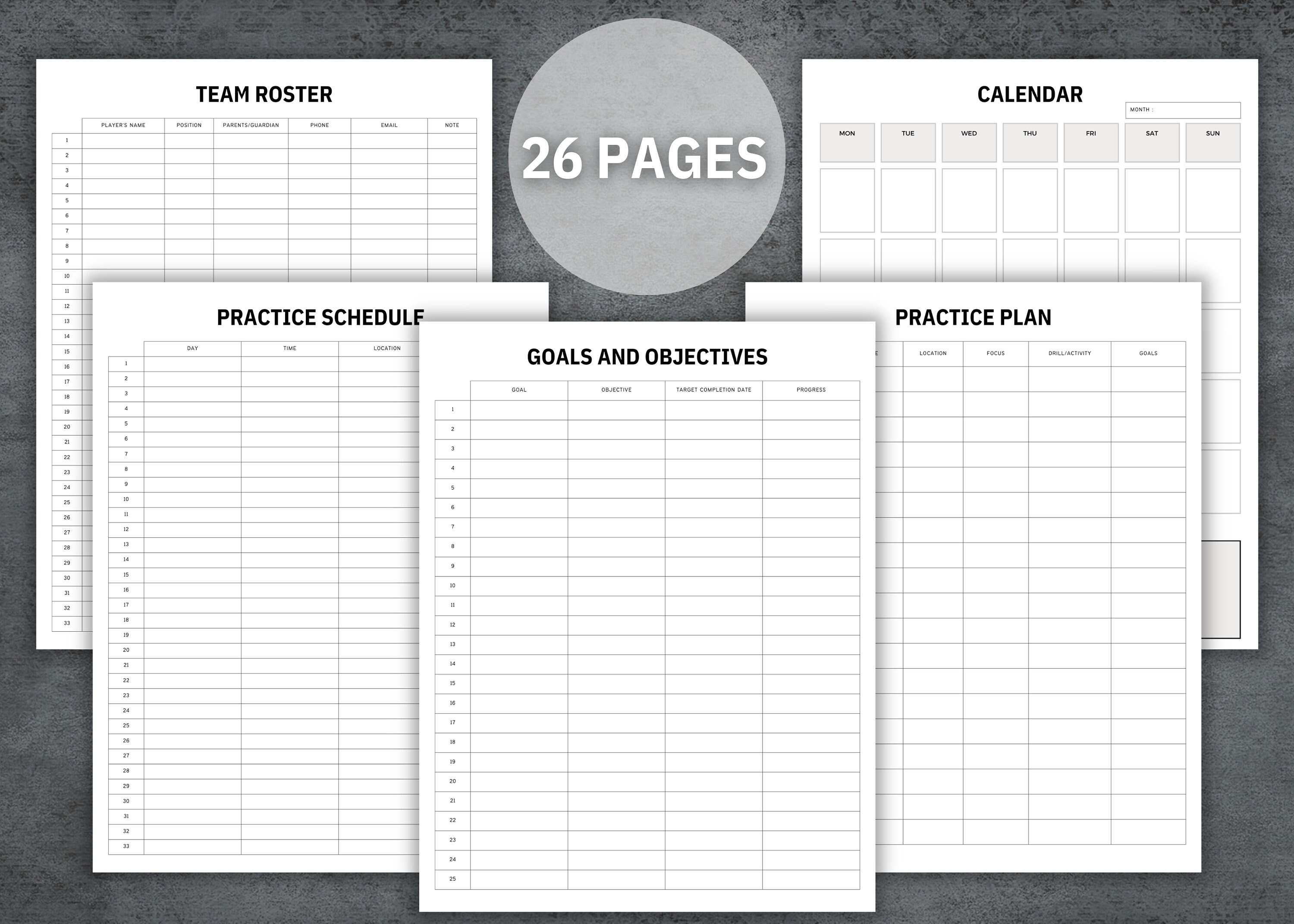 Cheer Coach Planner, Printable Cheer Planner, Cheerleading Squad, Team ...