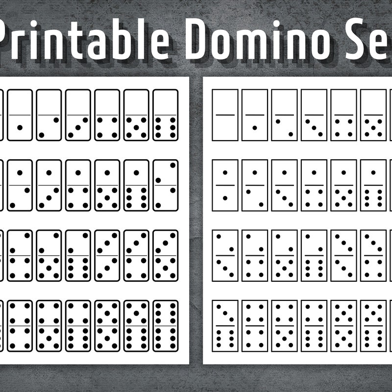 Domino Template - Etsy